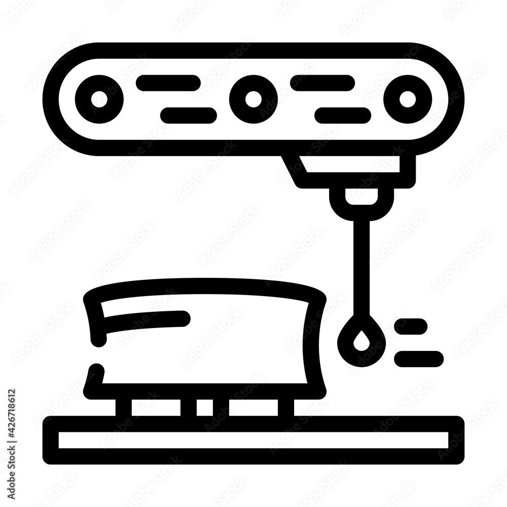 dimension gauge line icon vector. dimension gauge sign. isolated ...