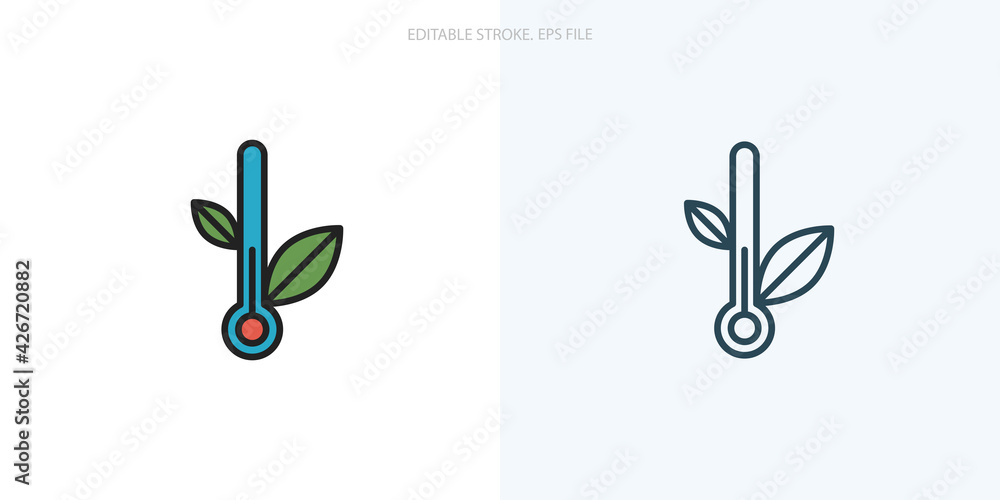 Decreasing temperature icon for your website, logo, app, UI, product ...