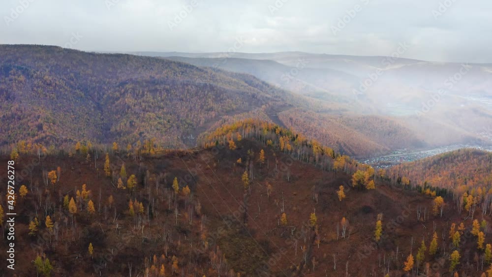 Surroundings of Lake Baikal. Khamar-Daban ridge. Gorge of Slyudyanka ...