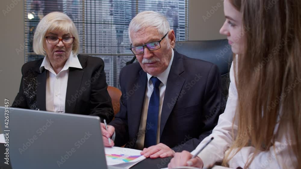 Team of mixed-aged diverse businessman and businesswoman colleague ...