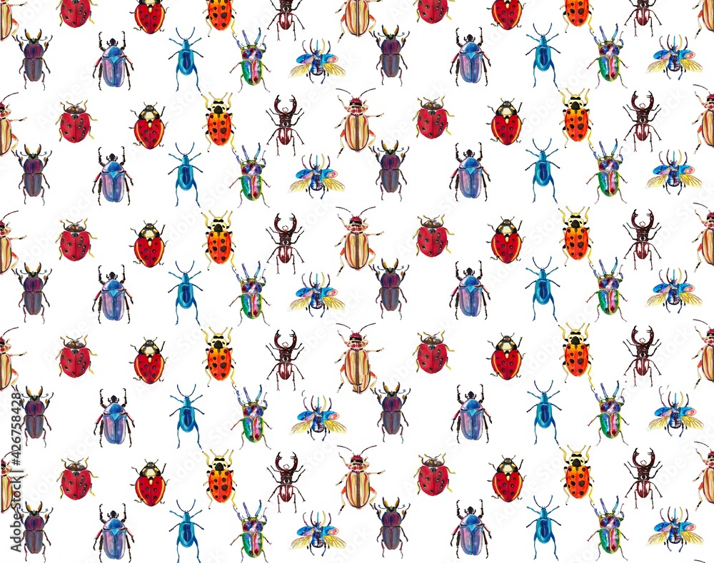 patrones de insectos y escarabajos para telas y tarjetas insect and ...