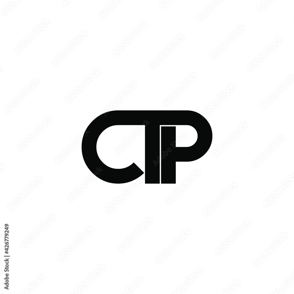 ctp letter original monogram logo design Stock Vector | Adobe Stock