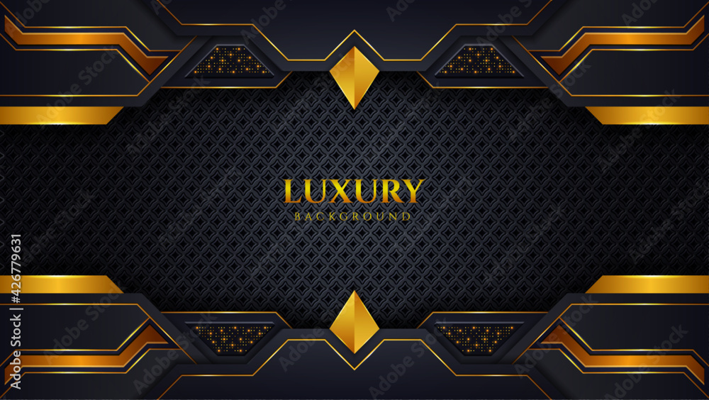 Beautiful modern luxury background with black and golden color ...