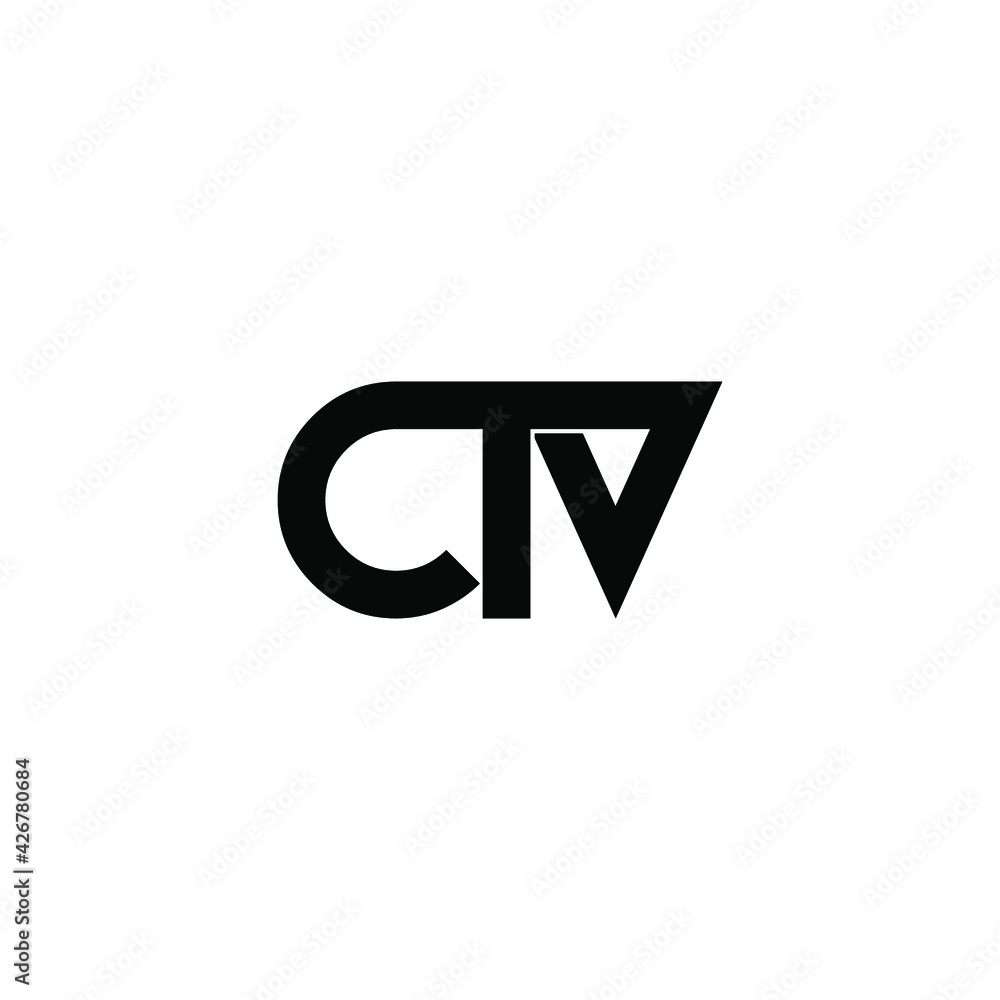ctv letter original monogram logo design Stock Vector | Adobe Stock