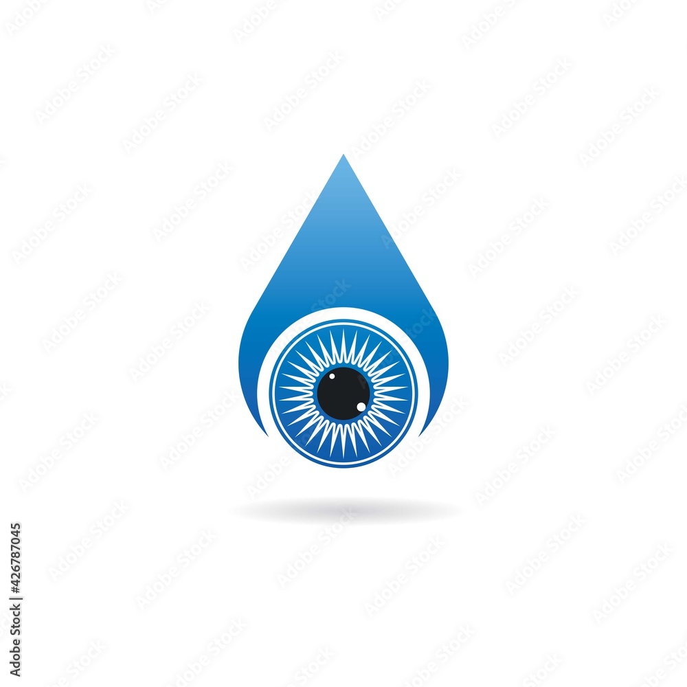 Eye drop logo template Stock Vector | Adobe Stock