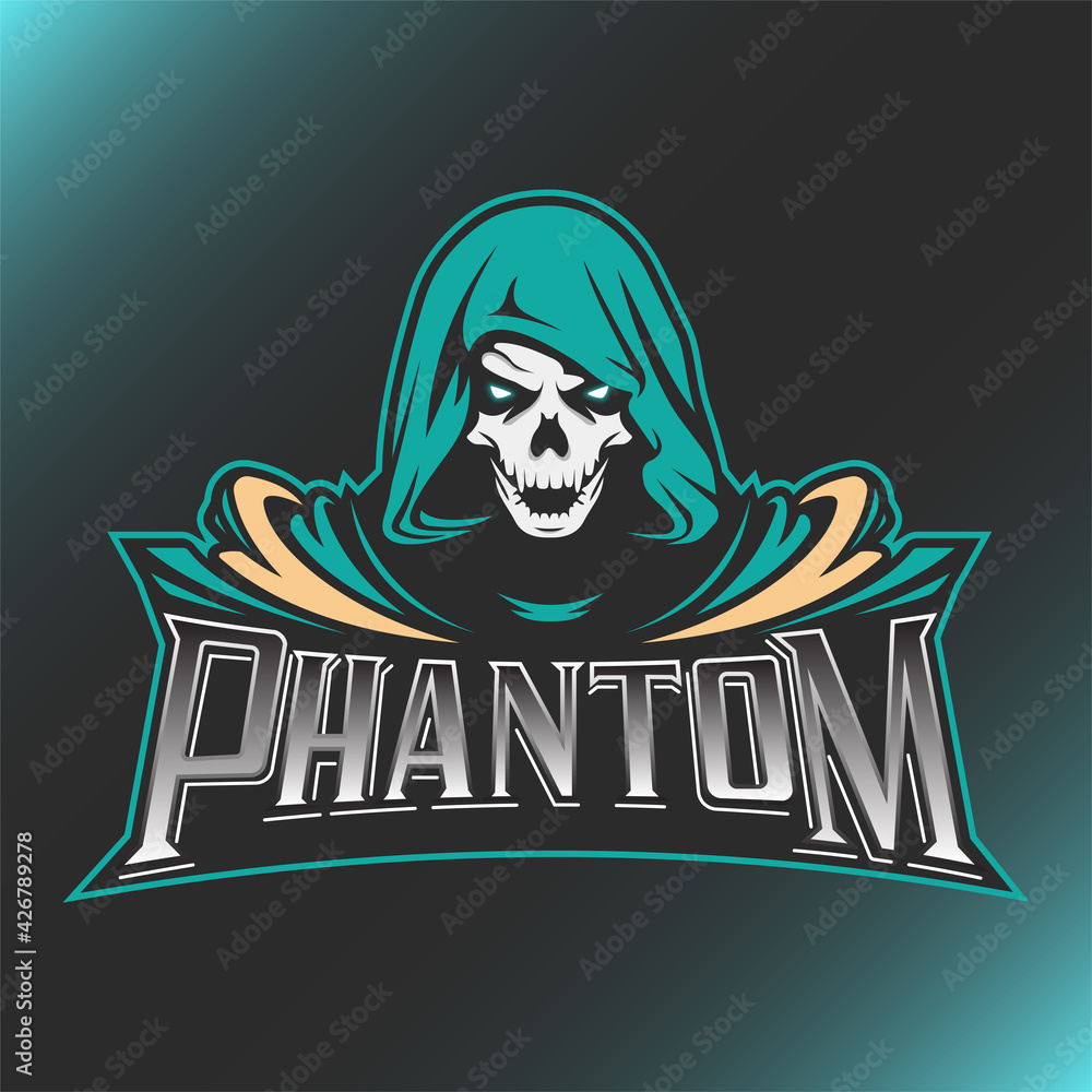 Vetor de Skull Phantom Logo Mascot Vector Illustration do Stock | Adobe ...