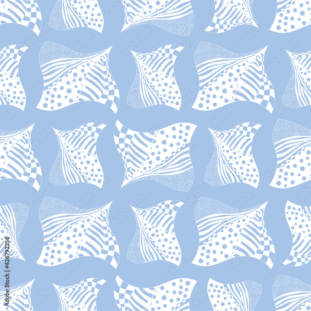 Zentangle pattern. Geometrical pattern of patterned square zentangle ...