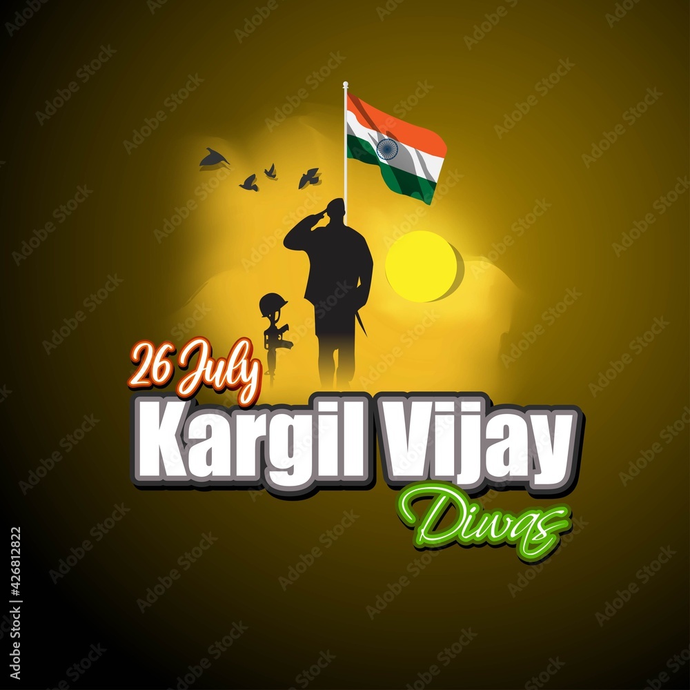VECTOR ILLUSTRATION FOR 26 JULY VIJAY KARGIL DIWAS MEANS 26 JULY KARGIL (INDIAN BORDER PLACE ...