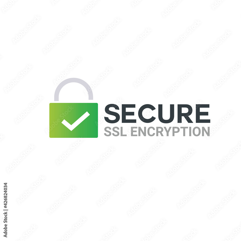 Secure Ssl Encryption Logo, Secure Connection Icon Vector Illustration, Ssl Certificate Icon ...