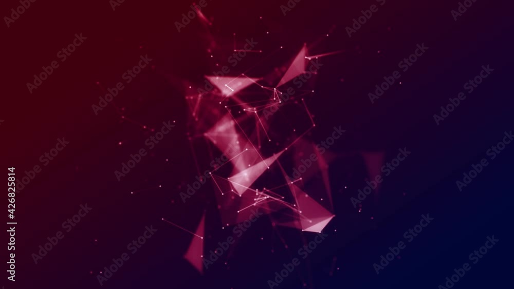 Abstract Digital Data Plexus Technology Background Loop/ 4k animation of an abstract plexus ...
