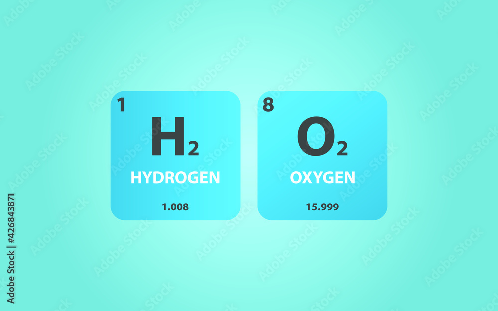Hydrogen Peroxide H2O2 molecule. Simple molecular formula consisting of ...