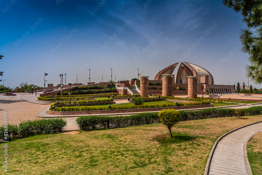 Islamabad, Pakistan, March 2021, The Pakistan Monument, a national ...