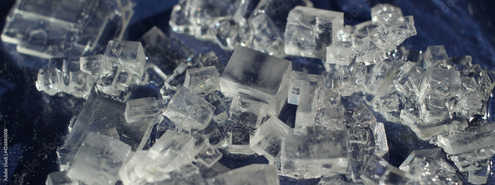 Cubic Sodium Chloride Crystals Stock Photo | Adobe Stock