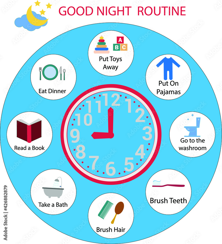 Kids Daily Responsibilities Chart Kids Daily Routine Chore Chart 