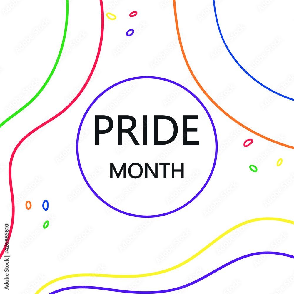 Pride month abstract banner, poster, brochure template. LGBTQIA+ ...