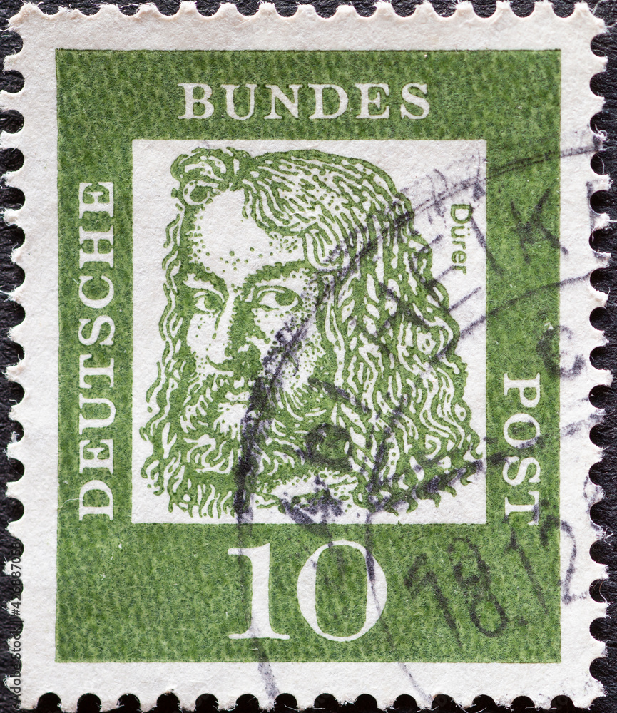 GERMANY - CIRCA 1961: a postage stamp from Germany, showing a portrait ...