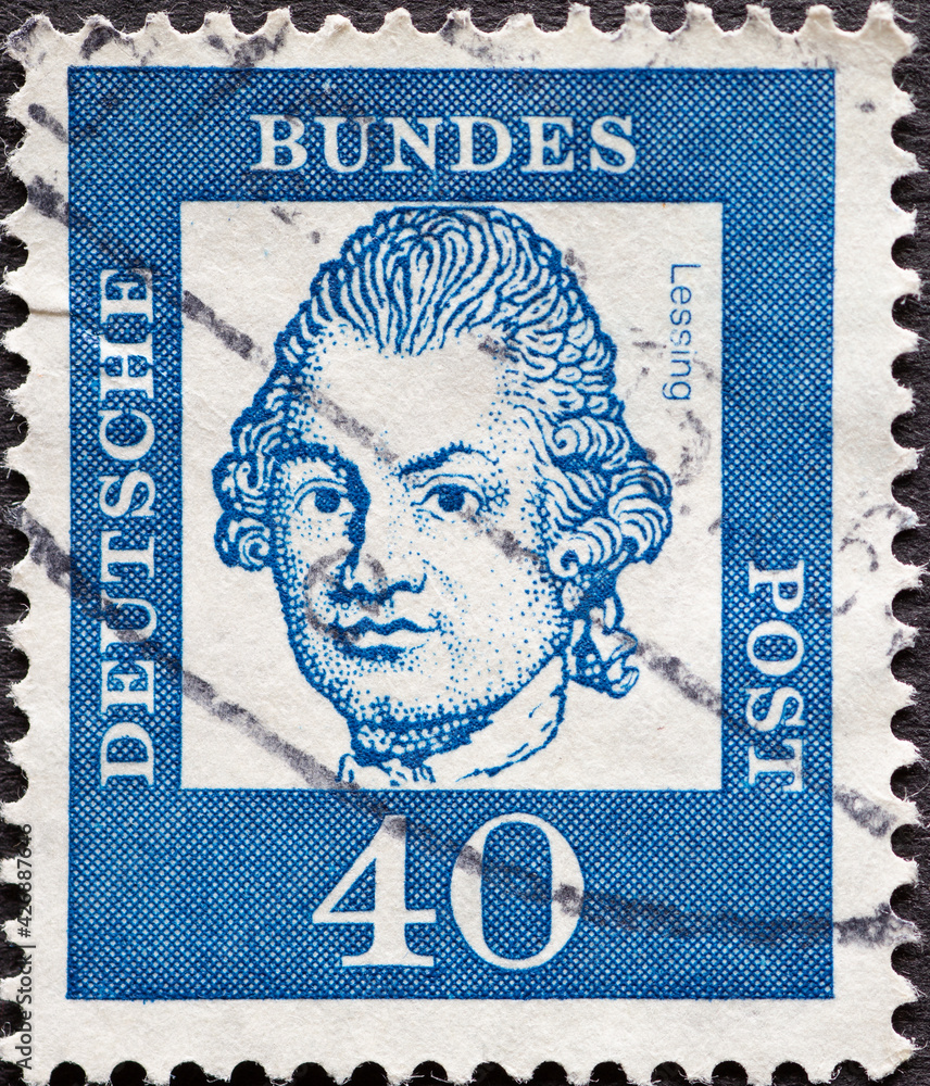 GERMANY - CIRCA 1961: a postage stamp from Germany, showing a portrait ...
