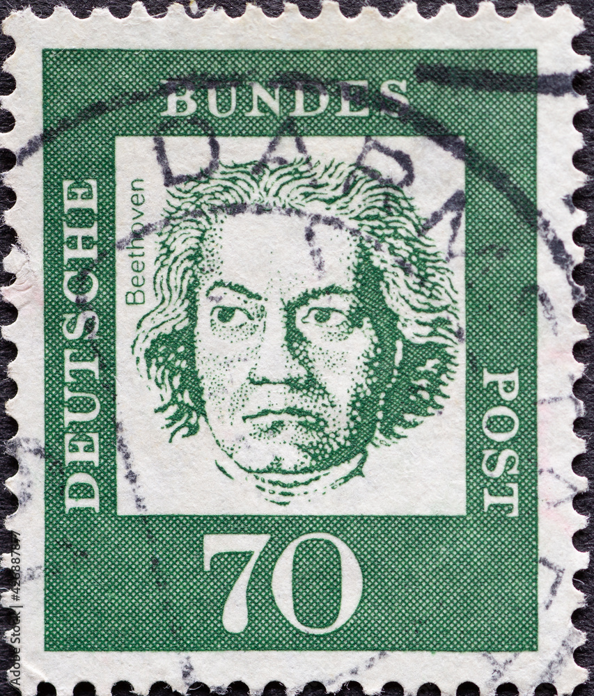 GERMANY - CIRCA 1961: a postage stamp from Germany, showing a portrait ...
