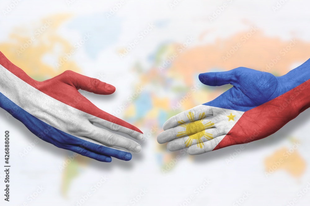 Philippines and the Netherlands - Flag handshake symbolizing ...