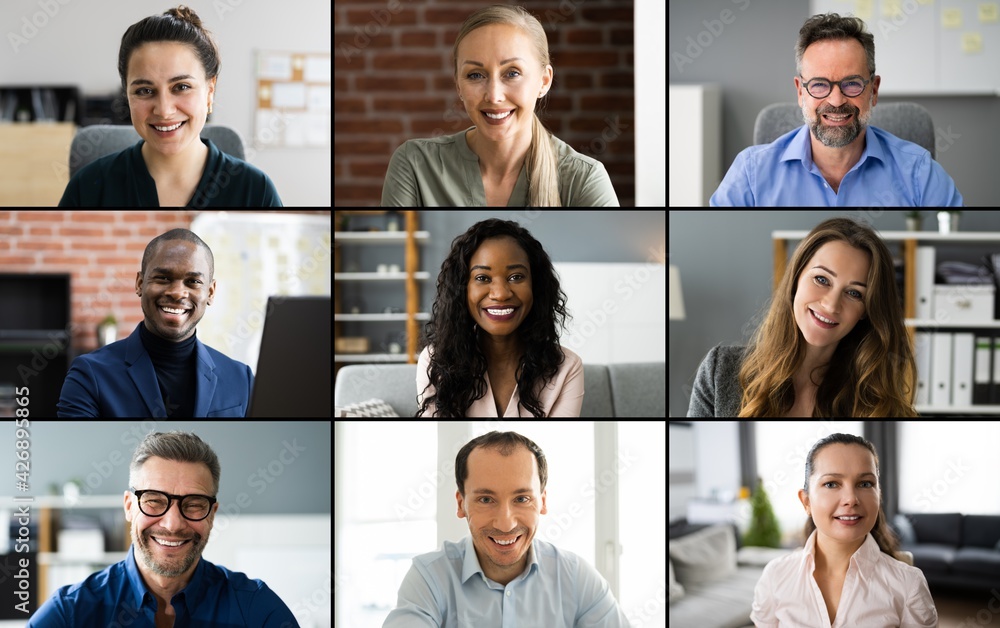 Group Avatar Photos Collage. Multicultural People Stock Photo | Adobe Stock