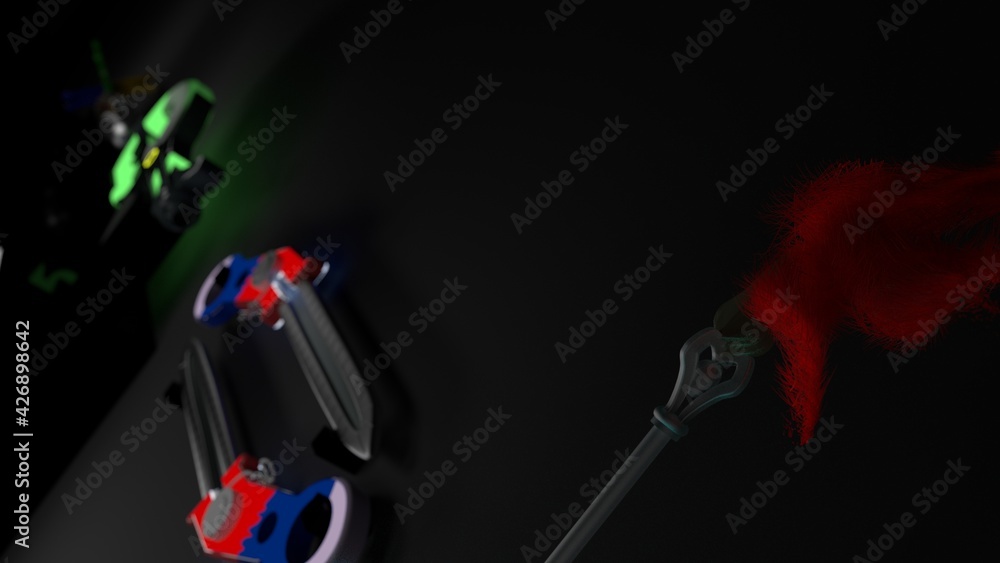 Weapons from the anime Wonder Egg Priority. Stock Illustration | Adobe ...