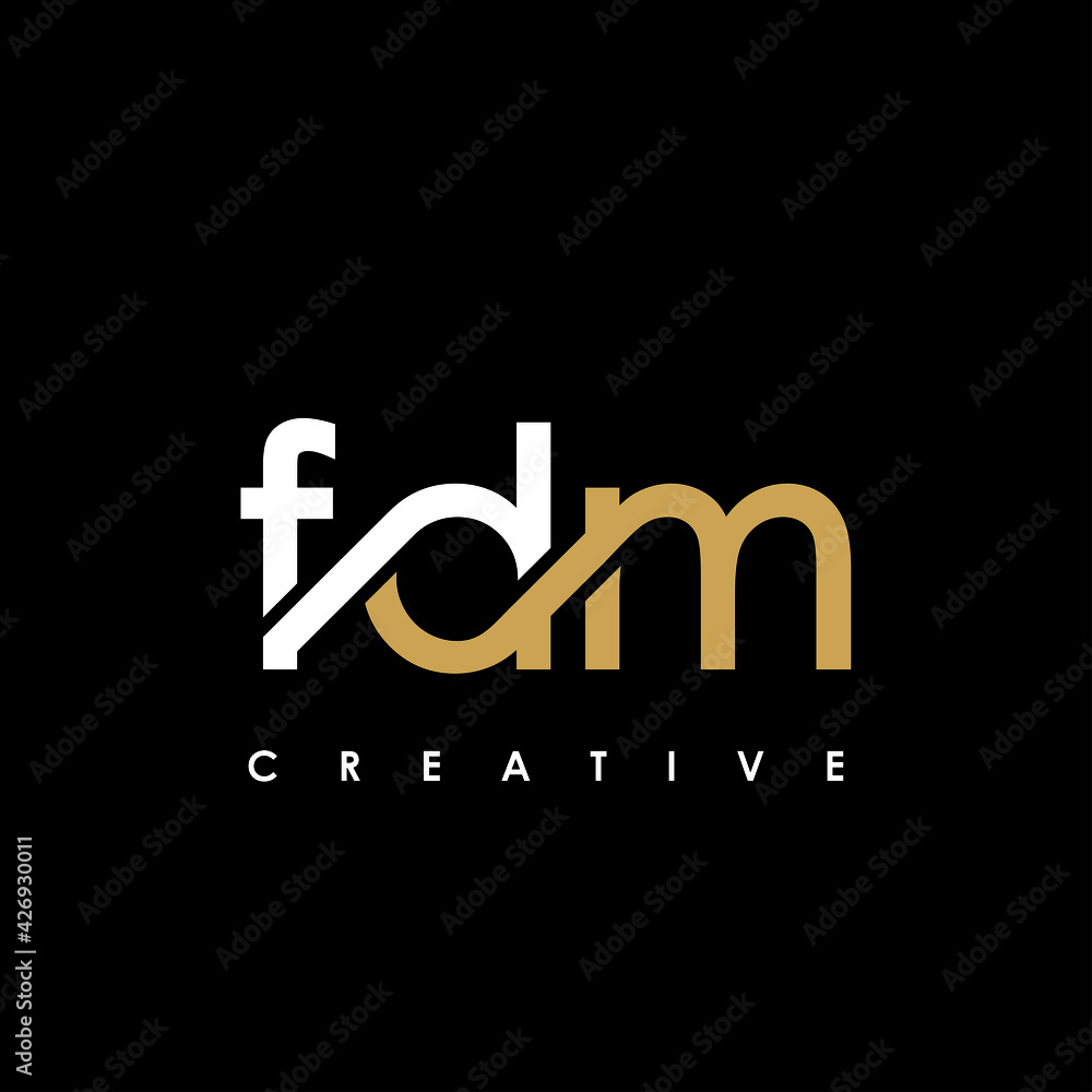 FDM Letter Initial Logo Design Template Vector Illustration vector de Stock | Adobe Stock