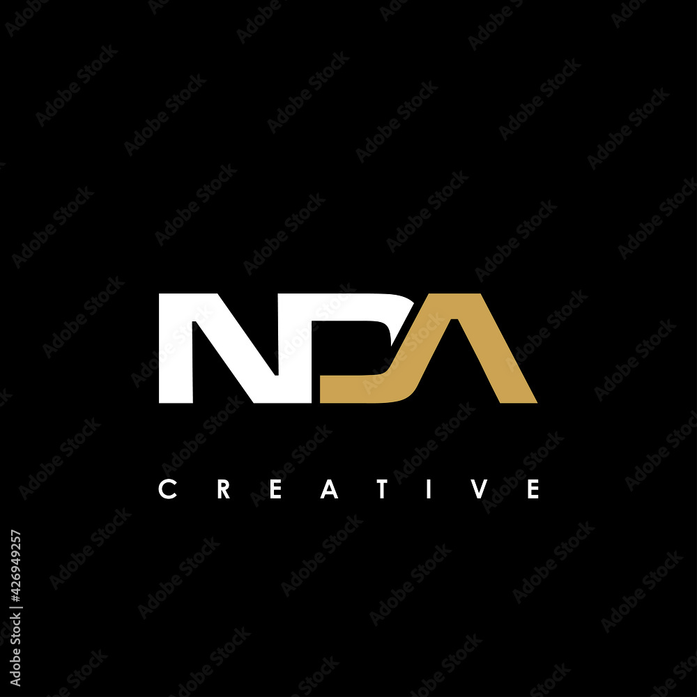 NDA Letter Initial Logo Design Template Vector Illustration Stock ...