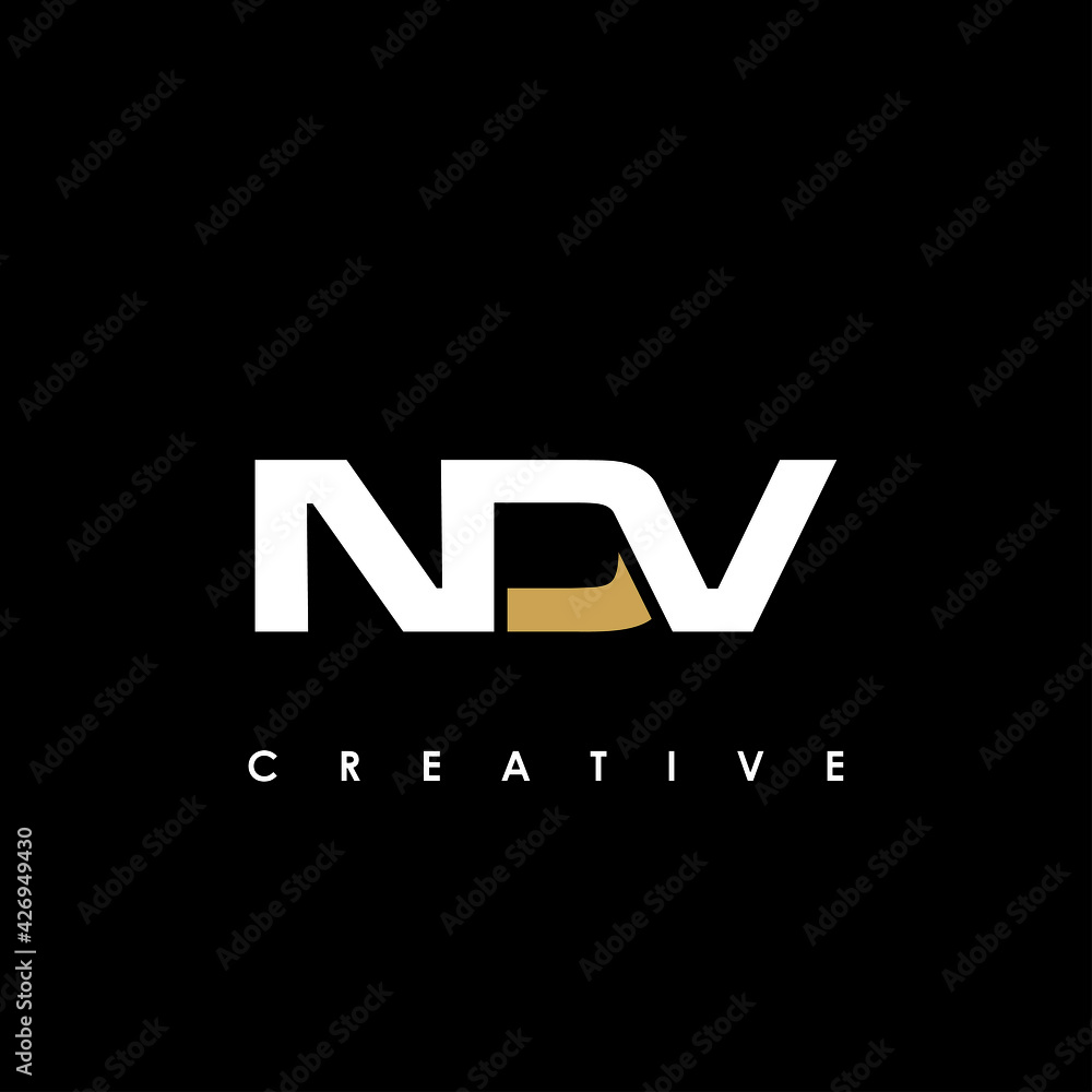 NDV Letter Initial Logo Design Template Vector Illustration Stock ...