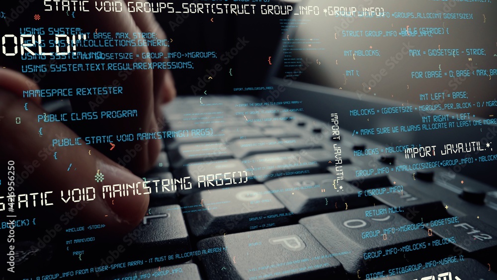 Creative visual of computer programming coding and software development ...