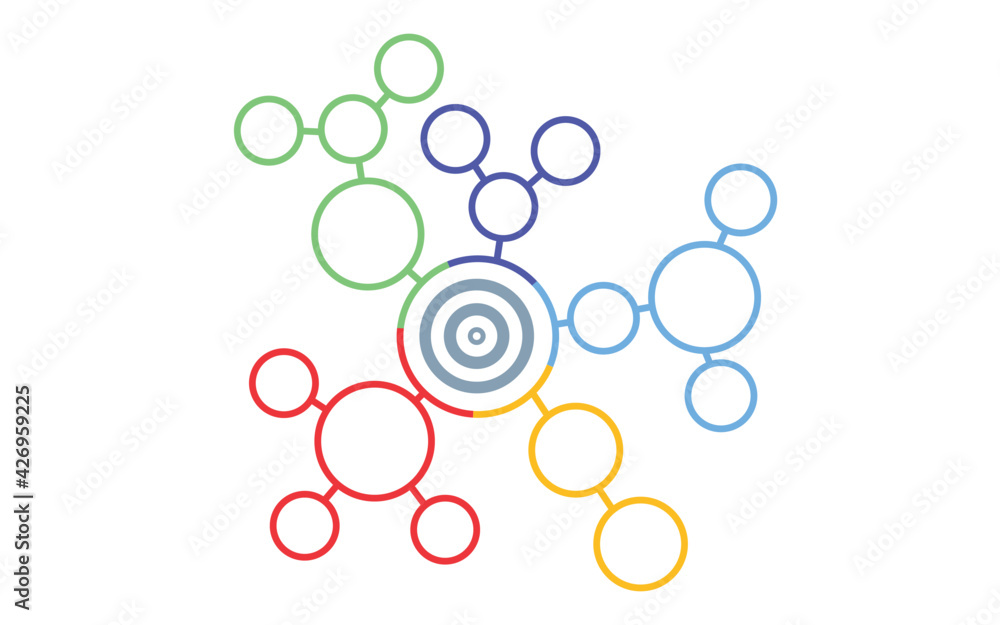 Creative vector illustration of mind map infographic template isolated ...