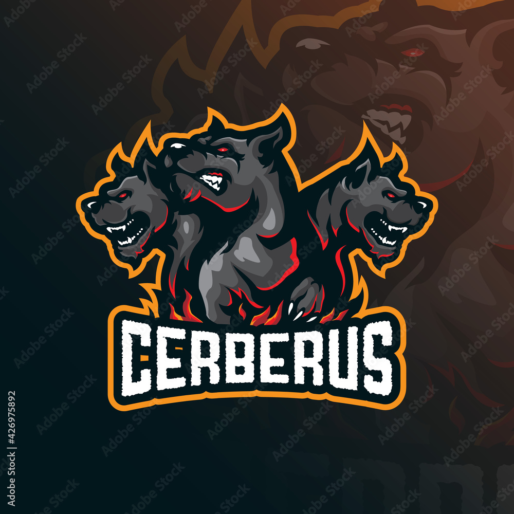 Cerberus mascot logo design vector with modern illustration concept ...