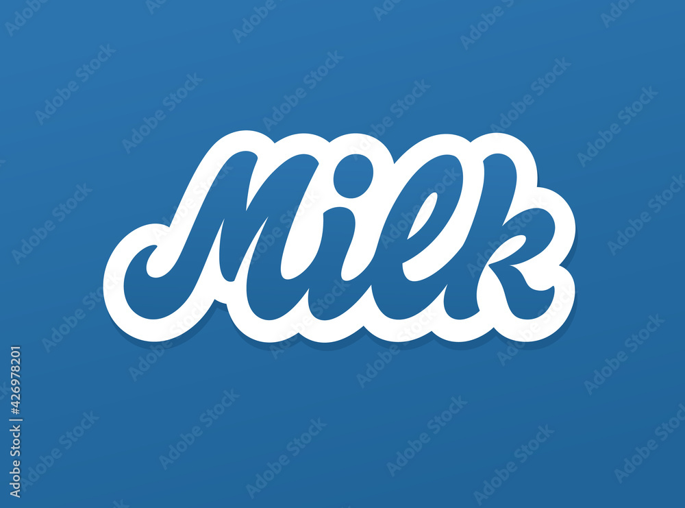 Milk vector lettering Stock Vector | Adobe Stock