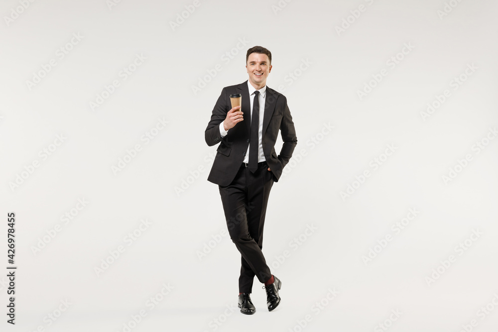 Full length young successful rich employee business corporate lawyer ...