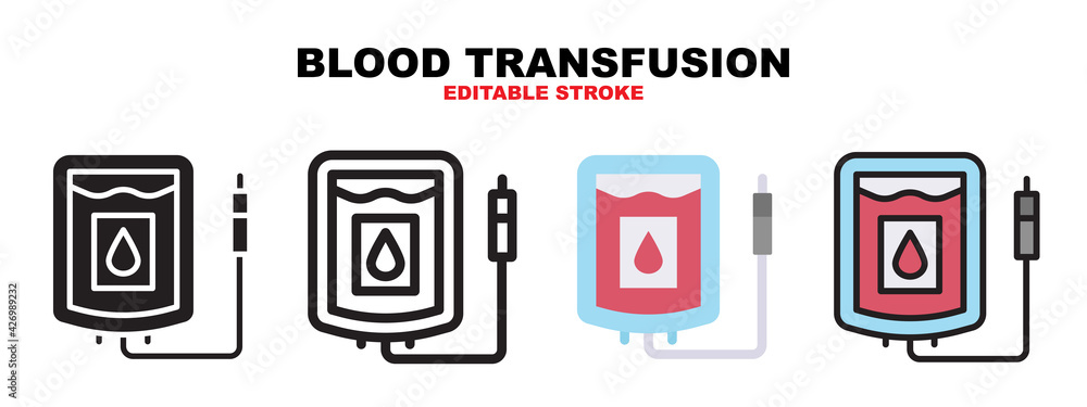 Blood Transfusion icon set with different styles. Icons designed in ...