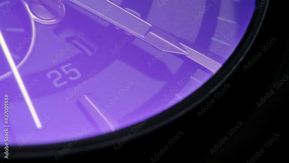 Luxury chronograph swiss watch with running second arrow and stopwatch ...