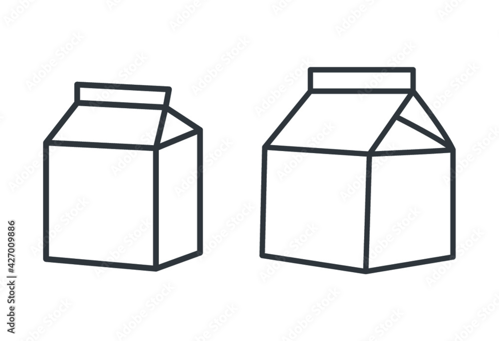 Milk Carton Vector, Milk Carton Template Clipart, Milk Carton Packaging ...