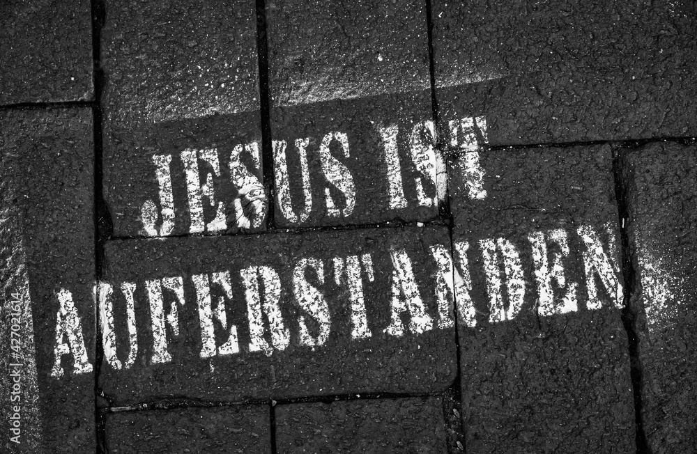 Jesus ist auferstanden Stock Photo | Adobe Stock