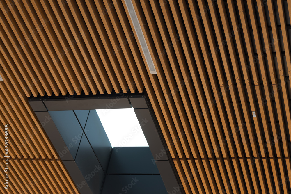 Wood Slat Ceiling Detail | Shelly Lighting