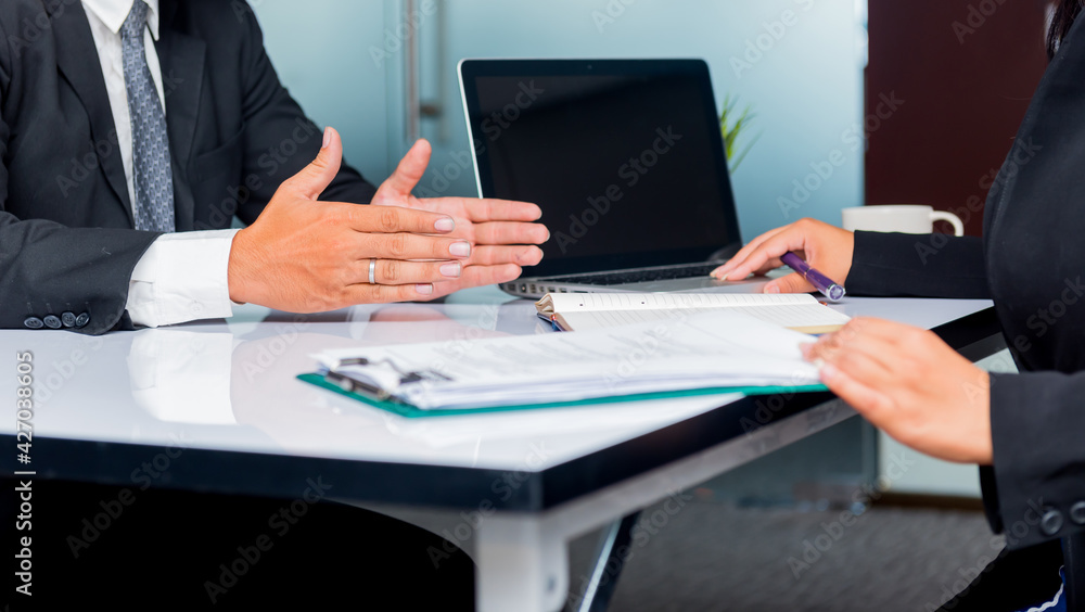 Job interview for recruitment process and new team member. Company ...