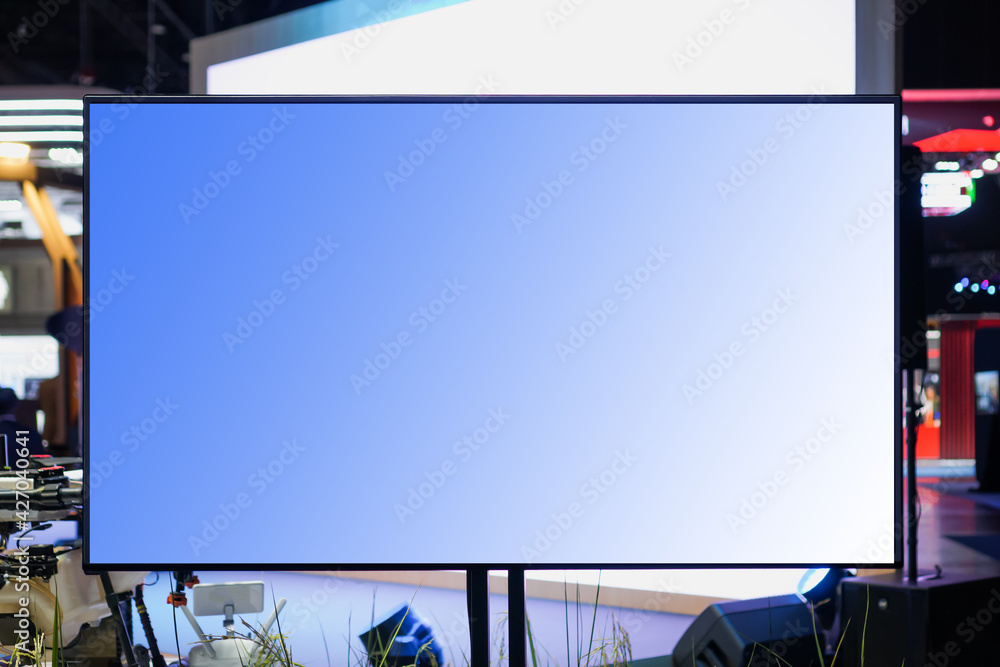 Blank mock up signboard for billboard banner display, lcd smart TV ...