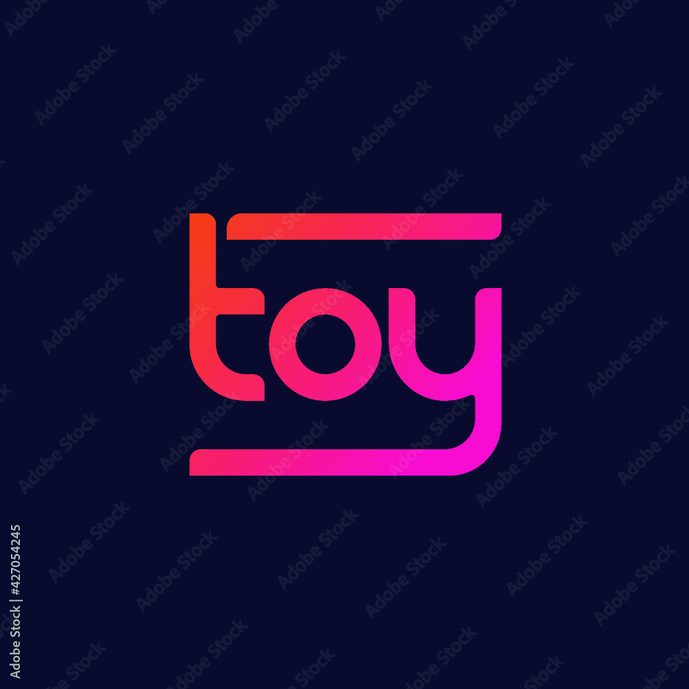 Toy logo minimal design modern logotype for kids vector template Stock ...