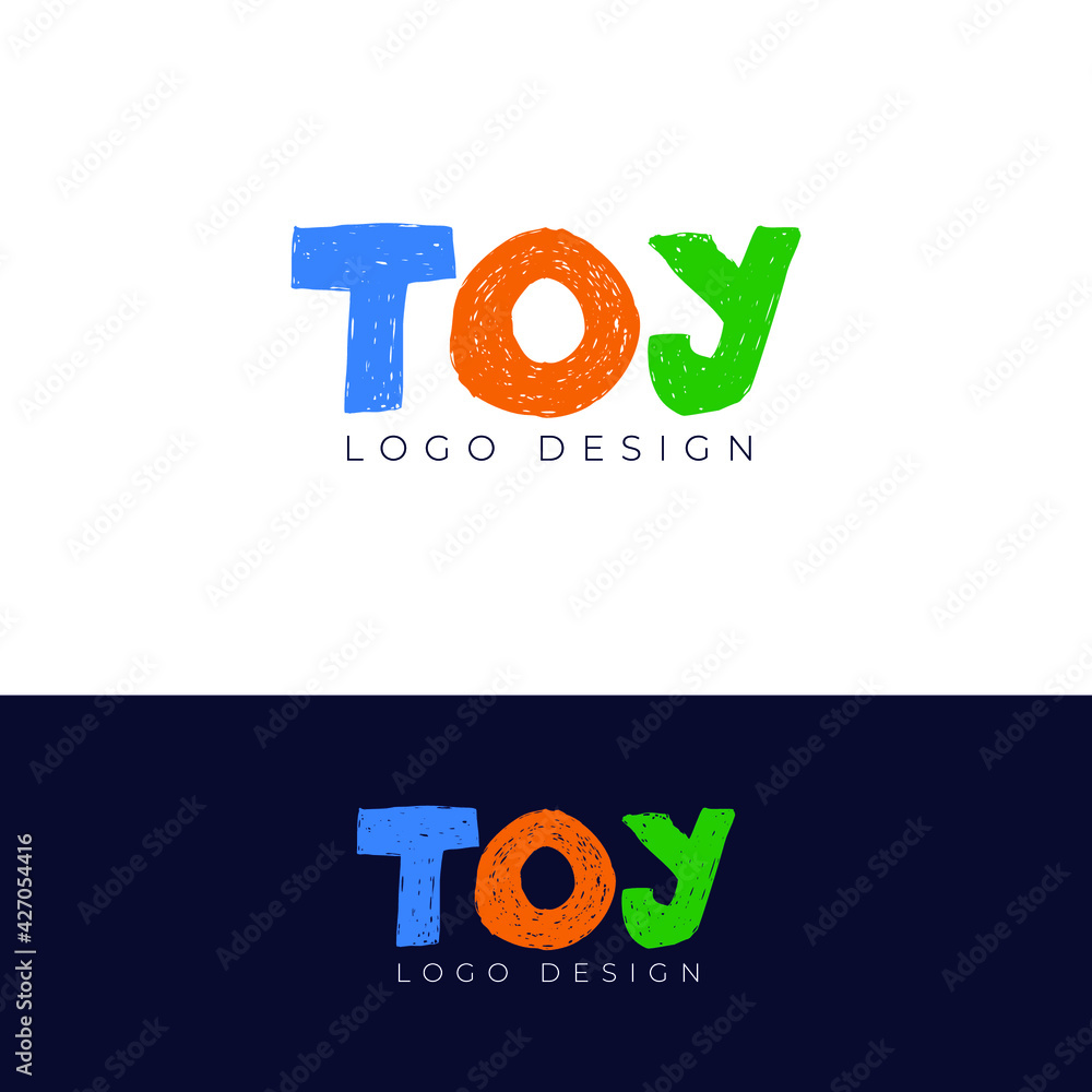 Toy letter logo design modern logotype for kids vector template Stock ...