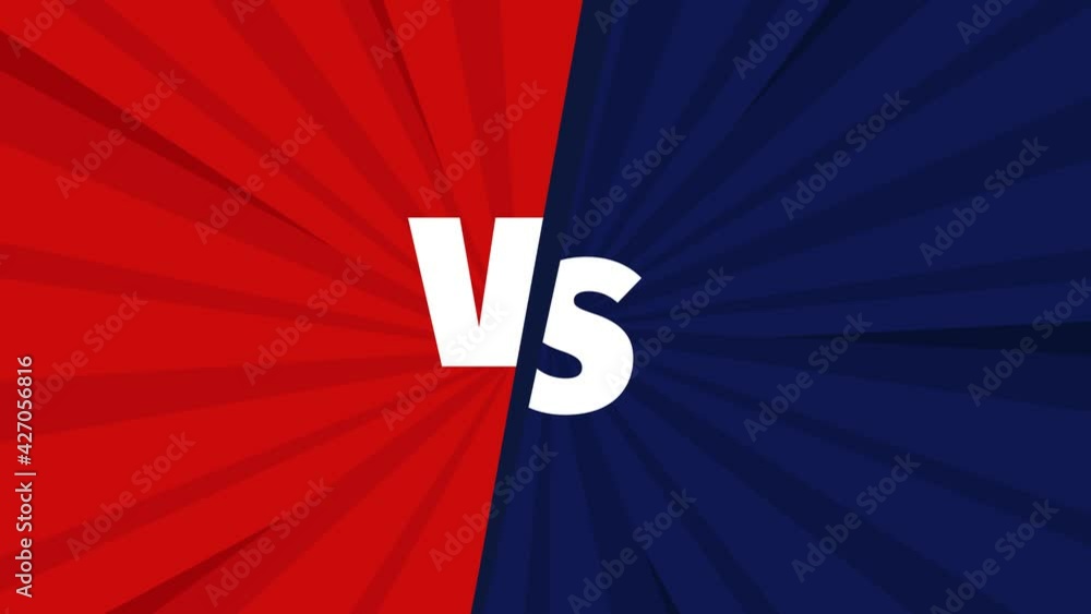 Red VS blue. Teams versus battle screen. Fight backgrounds competition ...
