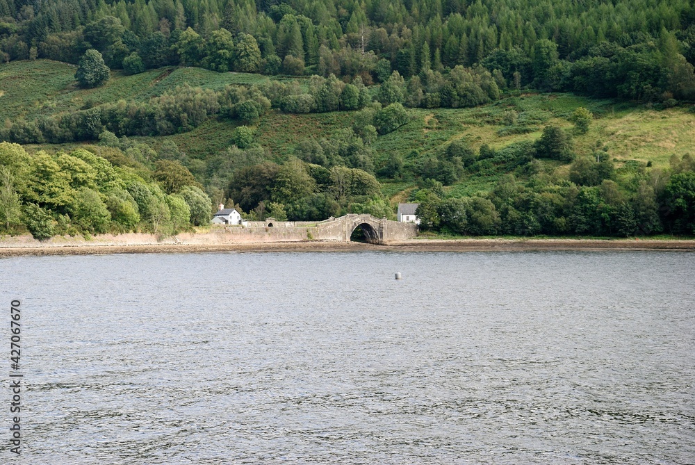 Poster Garron Bridge single stone arch bridge across the Gearr Abhainn ...
