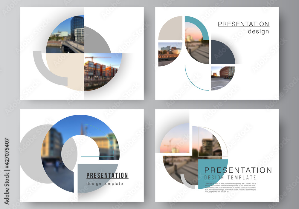 Vector layout of the presentation slides design business templates ...