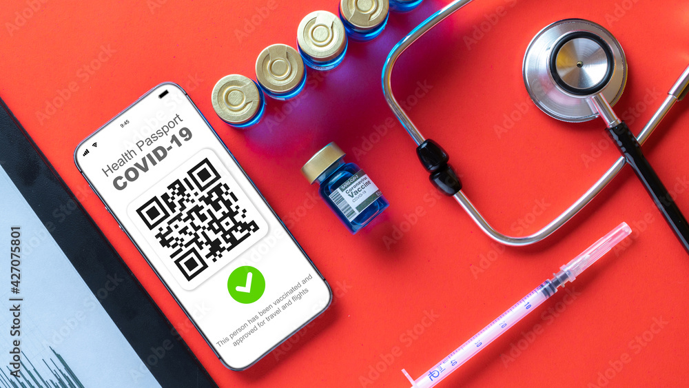 Covid passport. Coronavirus vaccination certificate of immunity ...