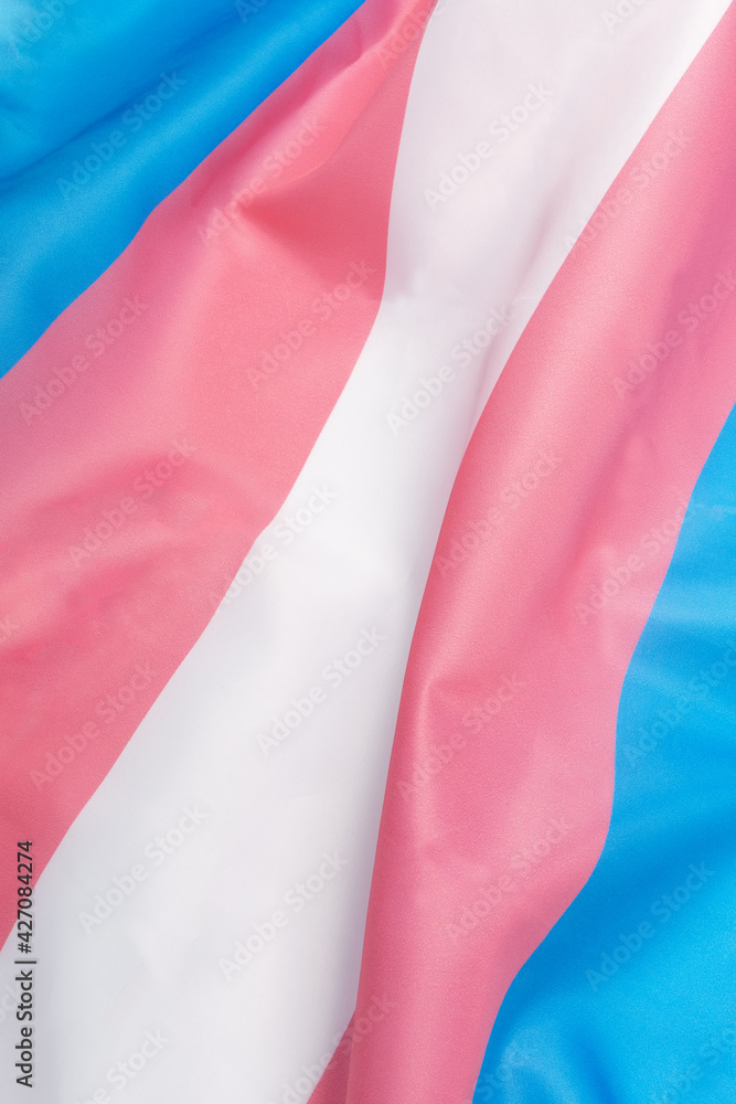 Transsexual flag with the colours white, blue and pink. transgender ...