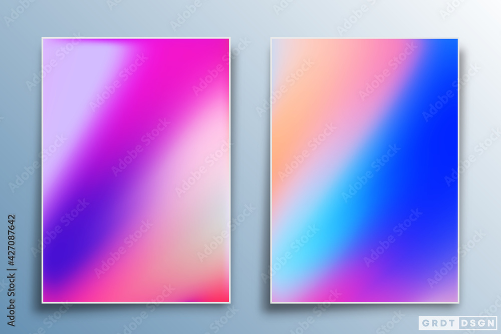 Gradient texture design set for background, wallpaper, flyer, poster ...