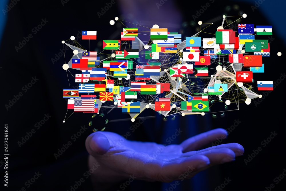 National flags of the countries 3d Stock Photo | Adobe Stock