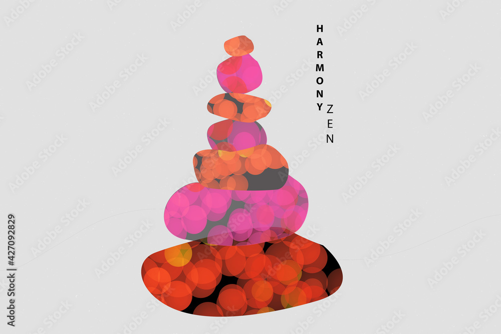 Harmony zen symbol. Zen buddhism concept. Illustration on theme of ...